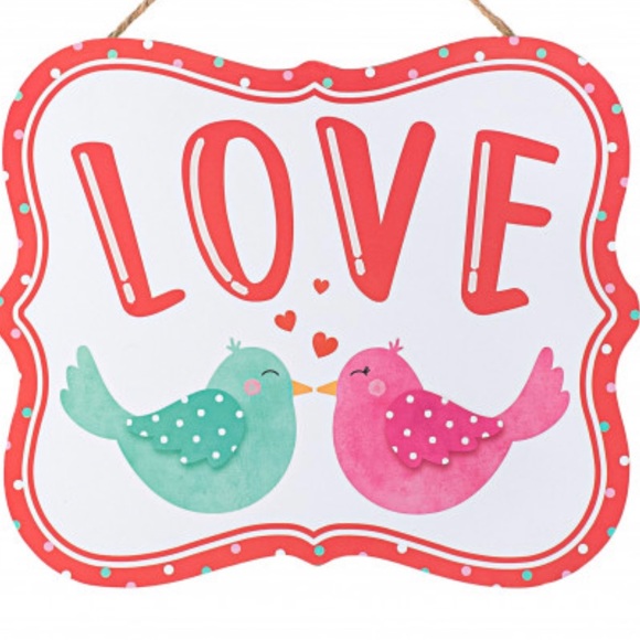 unbranded | Office | Love Birds Sign Wall Hanging Plaque Scalloped Sign ...